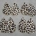 Leopard Print Leather Teardrops, Large Size Tear Drops, 4 Pairs of ...