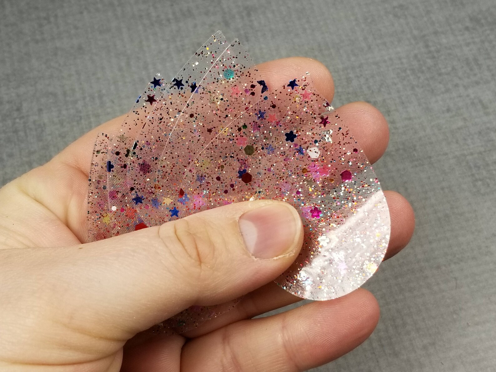 Clear Glitter Teardrops for Earrings Plastic Teardrop Shapes - Etsy