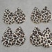Leopard Print Leather Teardrops, Large Size Tear Drops, 4 Pairs of ...