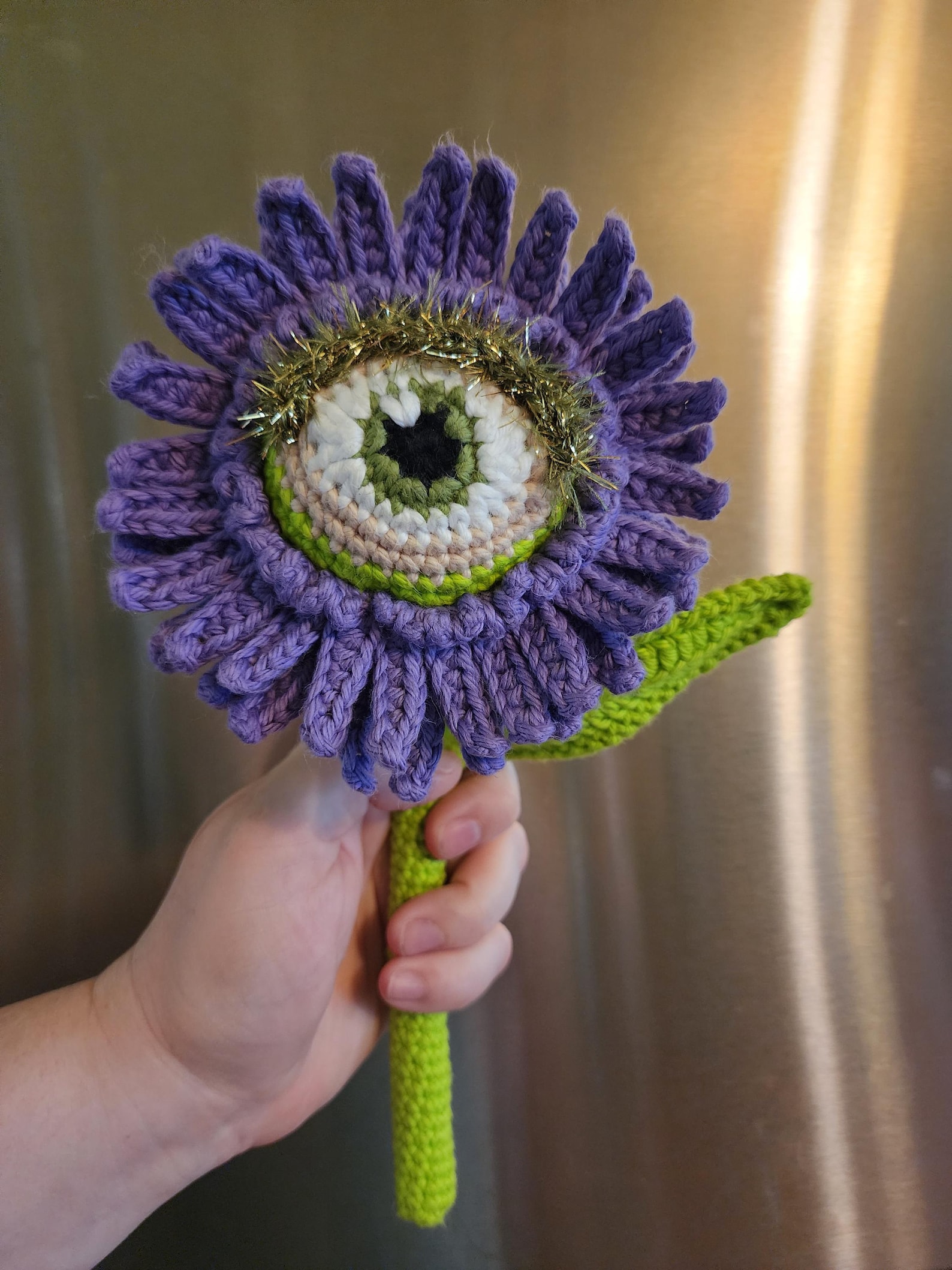 Crochet Flower With Eye Pattern, Petal Peepers, Halloween Crochet ...