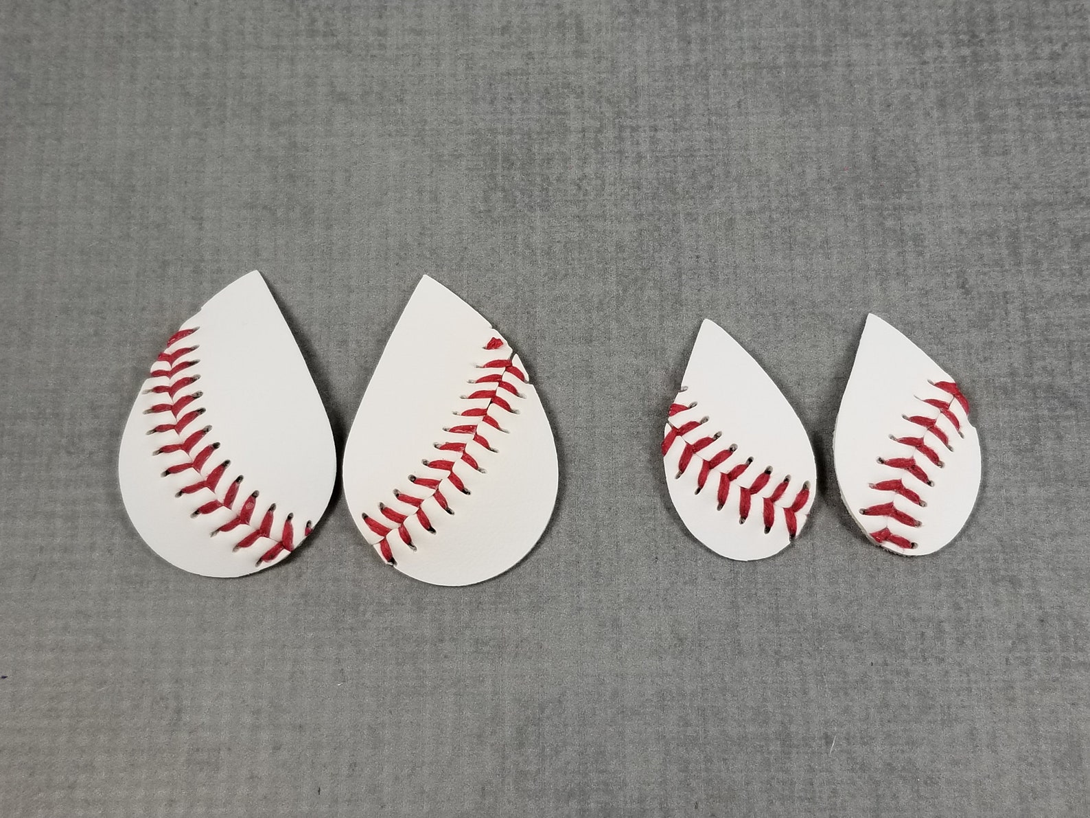 Real Baseball Shapes Small or Large Teardrops Cut From REAL | Etsy