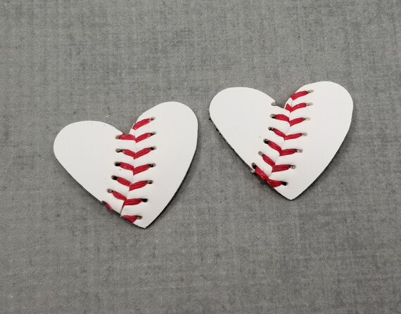 Real Baseball Shapes Hearts Cut From REAL Baseballs Baseball | Etsy