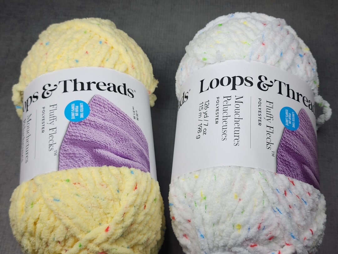 Loop & Threads Fluffy Flecks Yellow OR White LIMITED EDITION ...