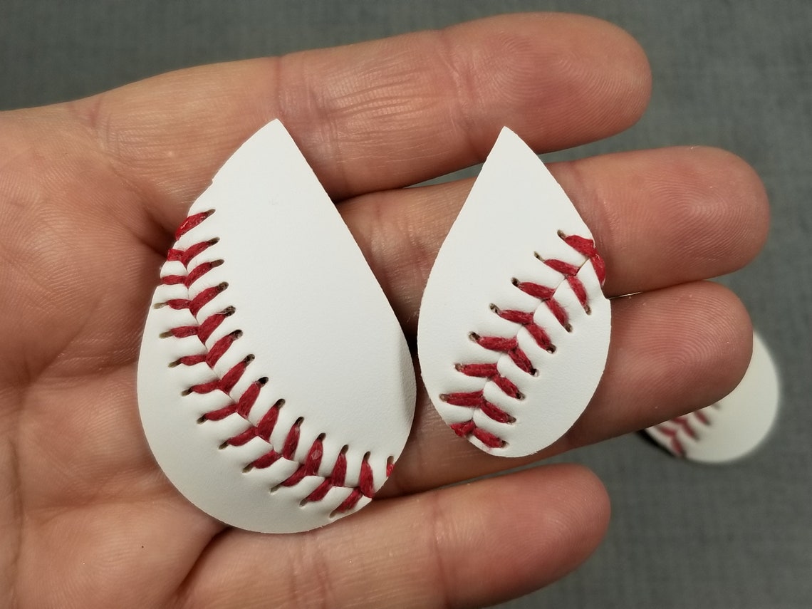 Real Baseball Shapes Small or Large Teardrops Cut From REAL | Etsy