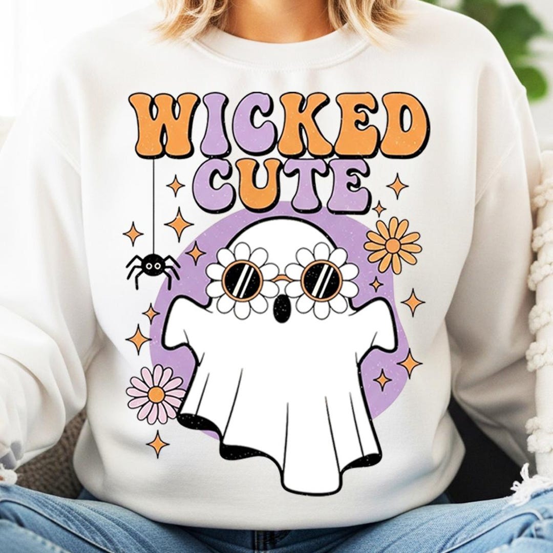 Retro Halloween Ghost PNG | Groovy 70s Spooky Ghost Shirt Design ...