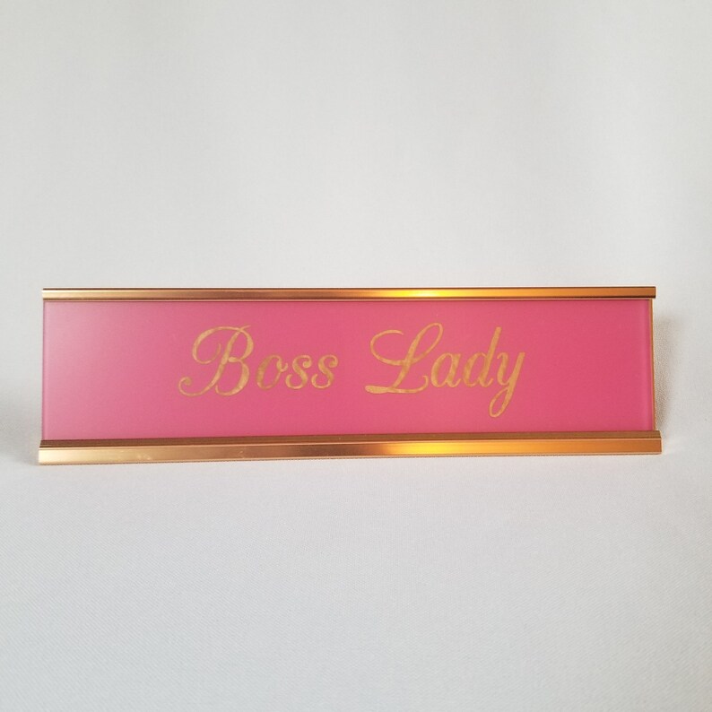 Boss Lady Nameplate - Etsy