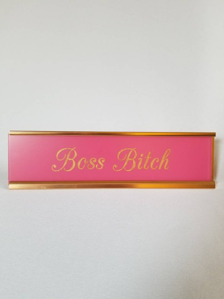 Boss Bitch Name Plate - Etsy