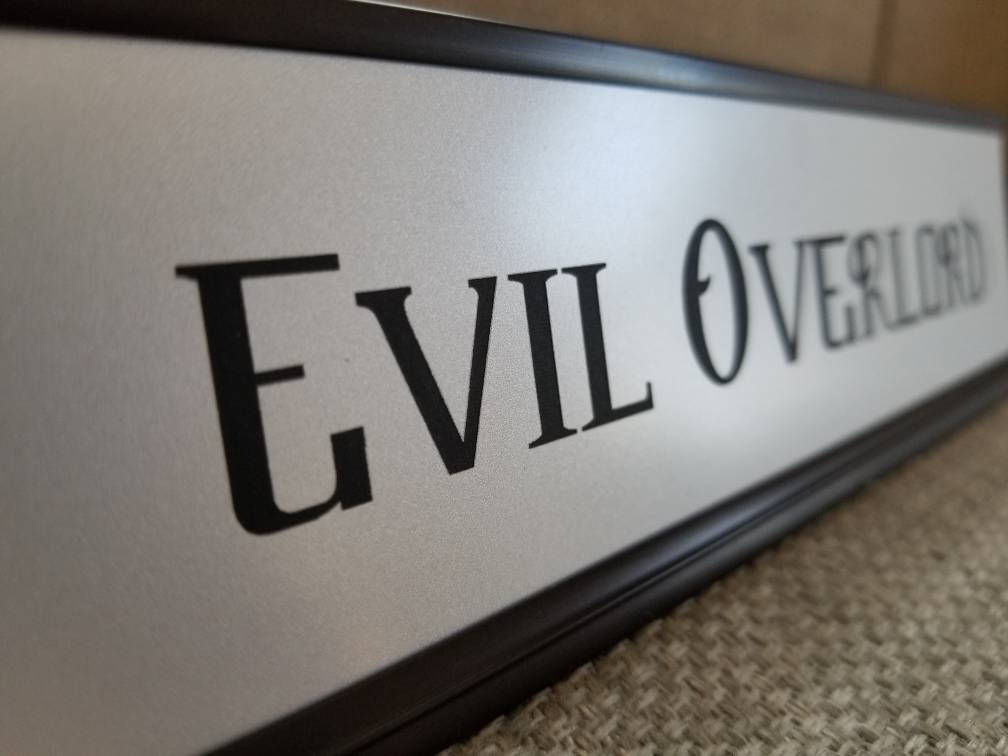 Evil Overlord Name Plate - Etsy