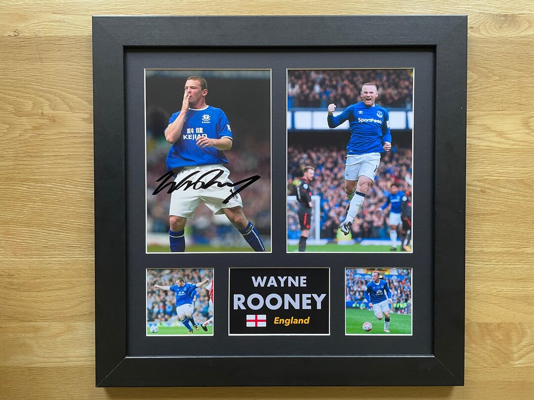 Wayne Rooney Signed Everton Montage With Original Signature & COA - Etsy
