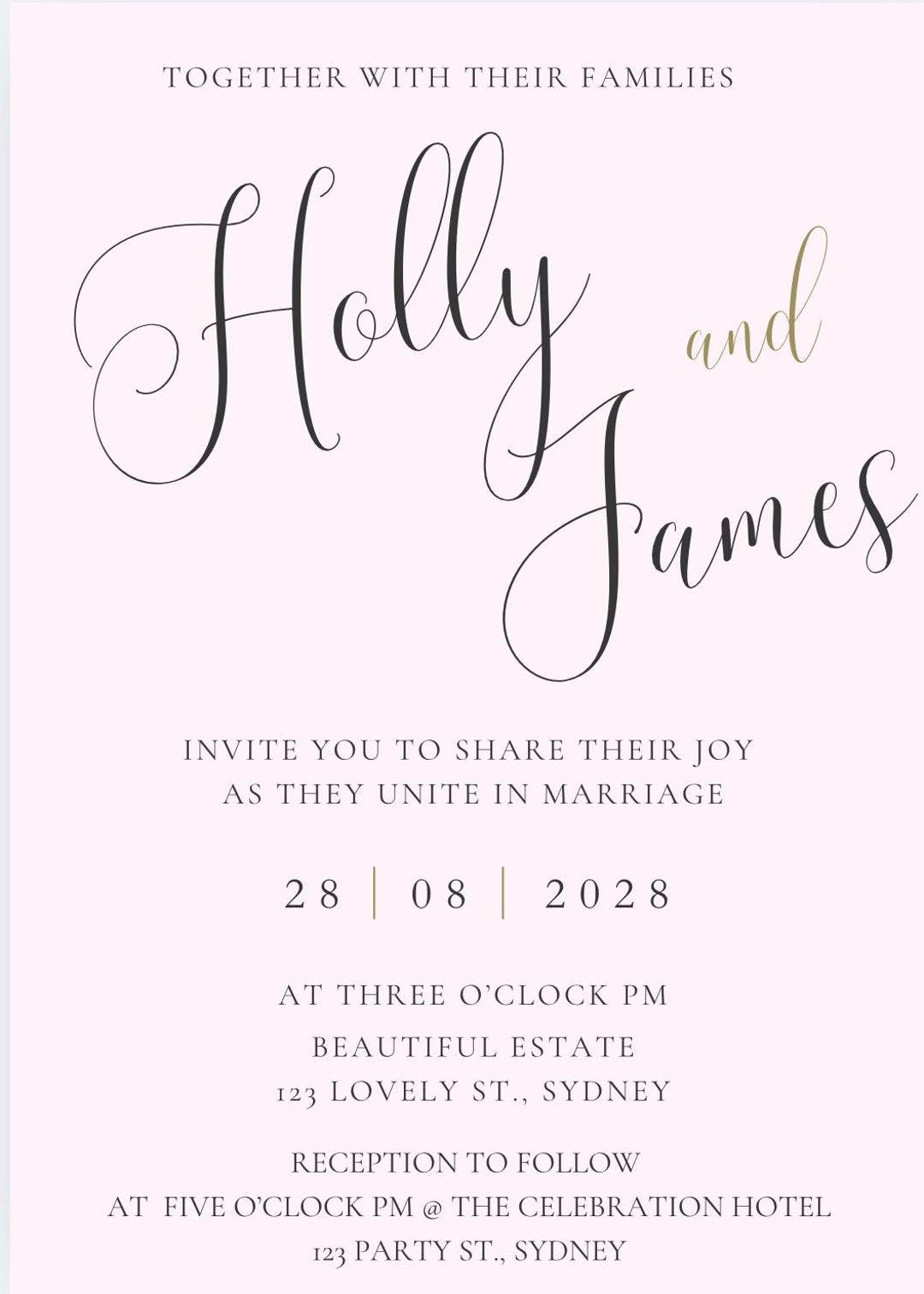 Editable Canva Label Invitation Templates | Wedding | Party ...