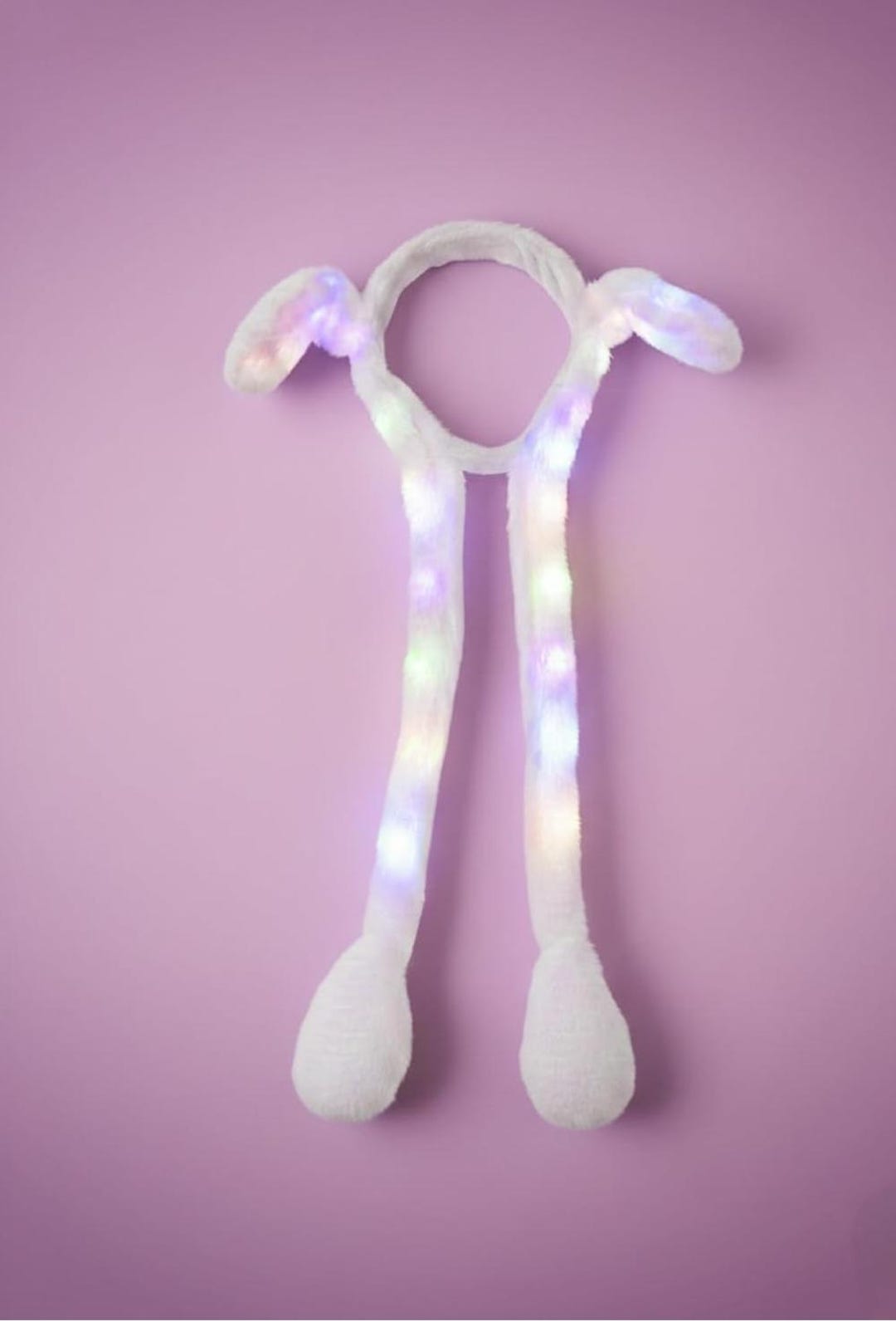 LED Light up Bunny Ears Headband, Multicolor, Universal Fit, Battery ...