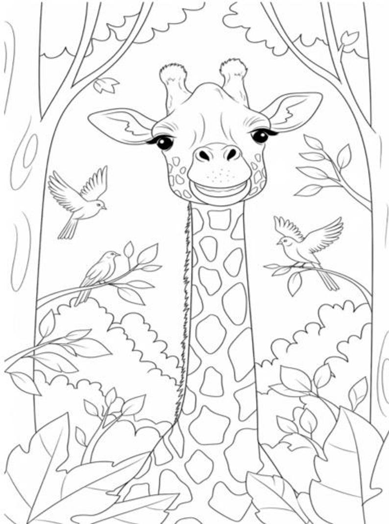Wild Animals Coloring Pages Printable Digital Instant Download PDF - Etsy