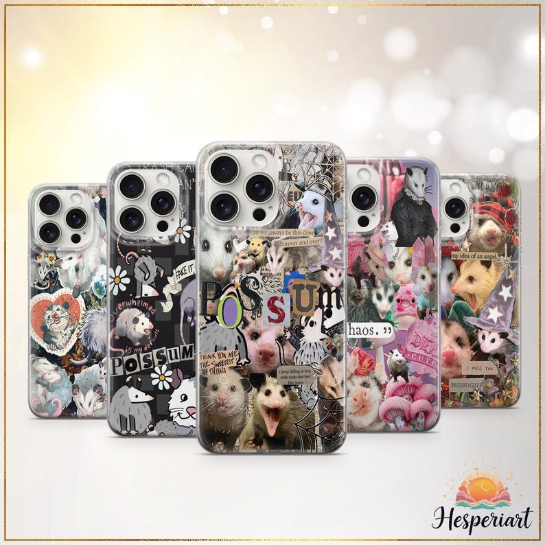 Funny Possum Collage Phone Case Meme Animal Chaos Cover Weirdcore ...