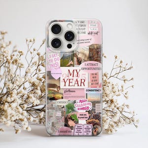 2025 Vision Board Phone Case Self Care Manifestation Collage Cover ...