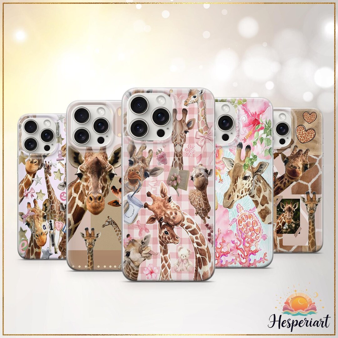Giraffe Phone Case Safari African Animal Cover Giraffecore Collage Case ...
