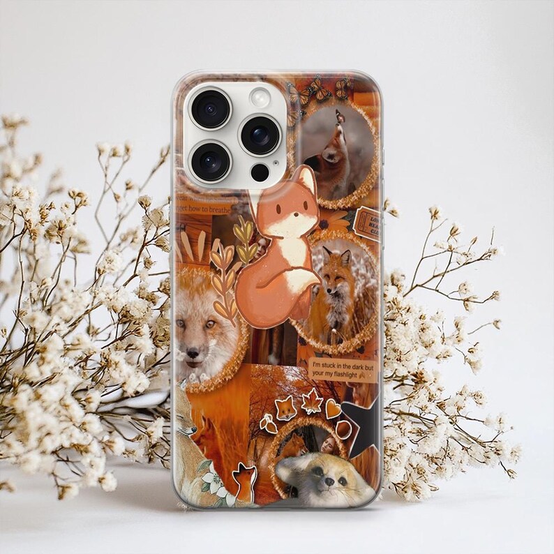 Fox Phone Case Cottagecore Forest Animal Cover Woodland Wildlife Fox ...