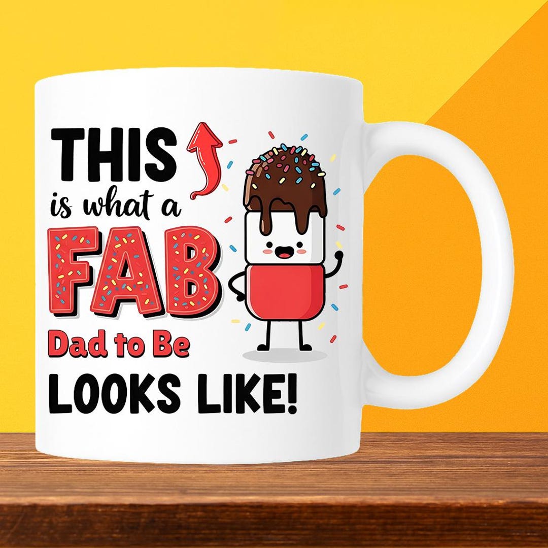 Fab Dad-to-be Mug – Funny Cartoon Gift - Etsy