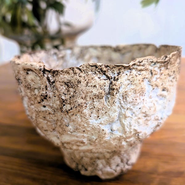 Rustic Paper Mache Bowls - Etsy