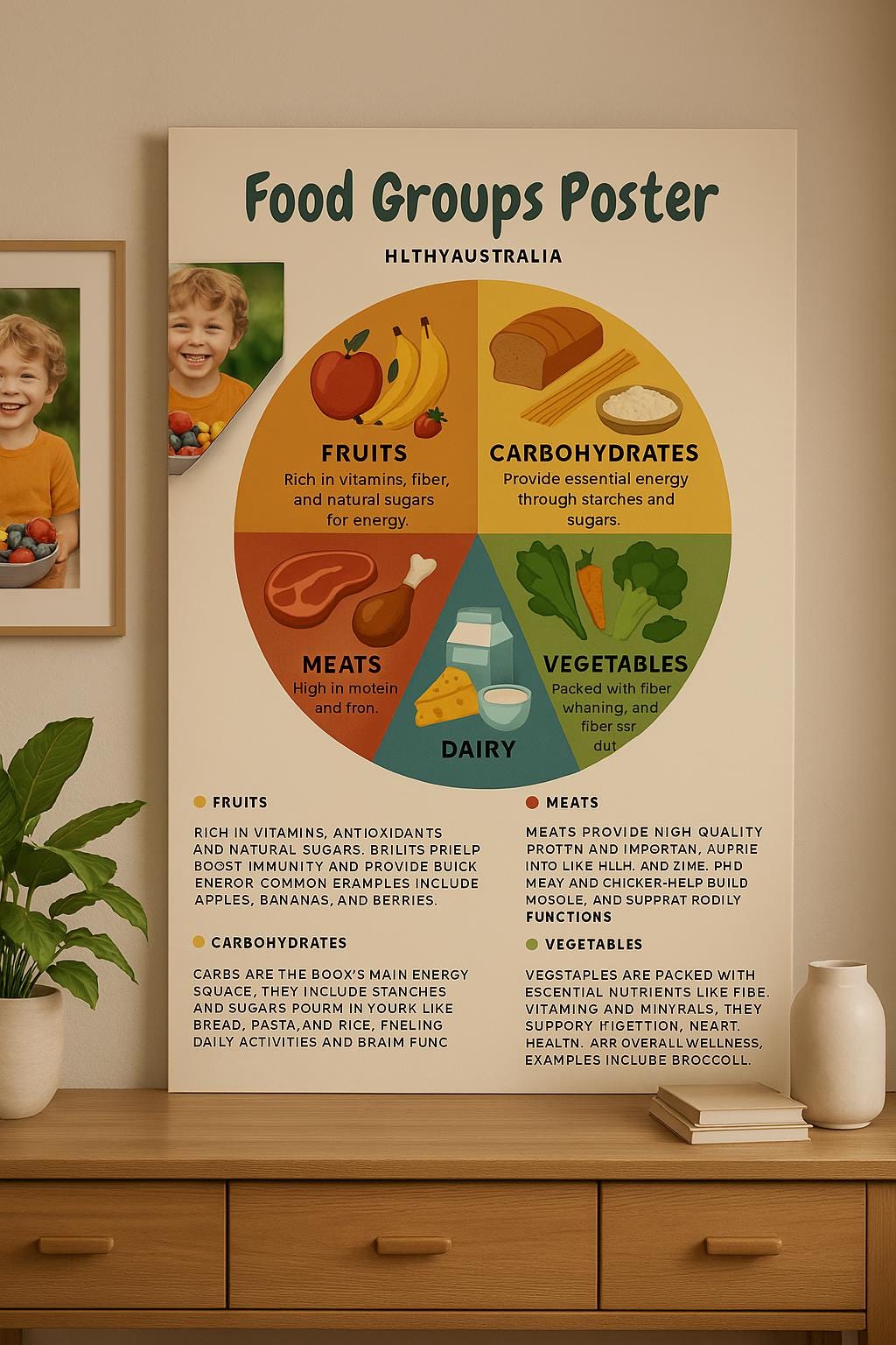 Food Groups Poster, PDF Download! Great for Wallpapers, Houses and ...