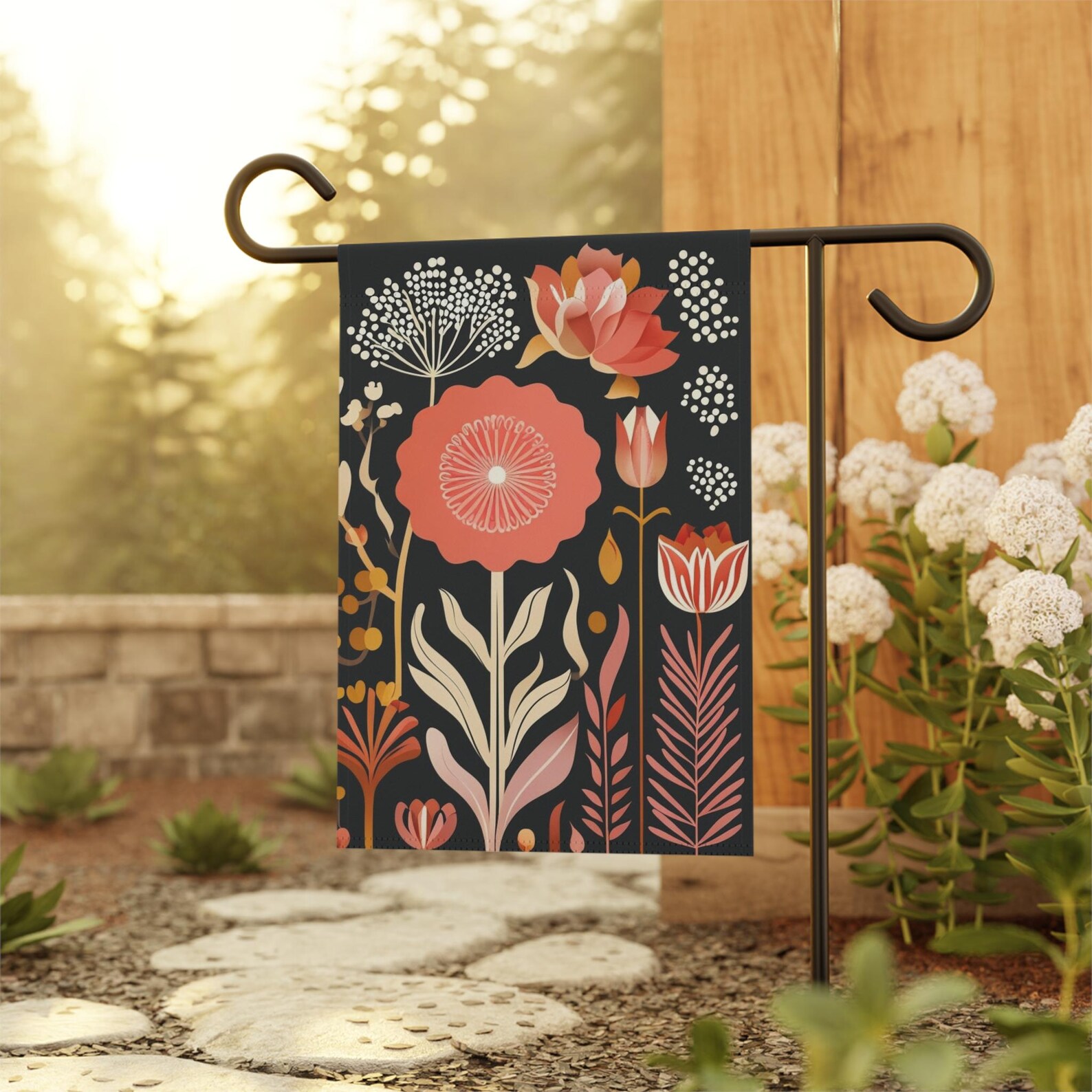Boho Floral Garden Flag: Botanical Yard Decor - Etsy
