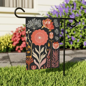 Boho Floral Garden Flag: Botanical Yard Decor - Etsy