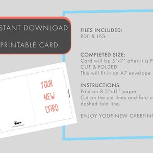 Printable Card for Any Occasion, Funny Record Card, Favorite, Turntable ...