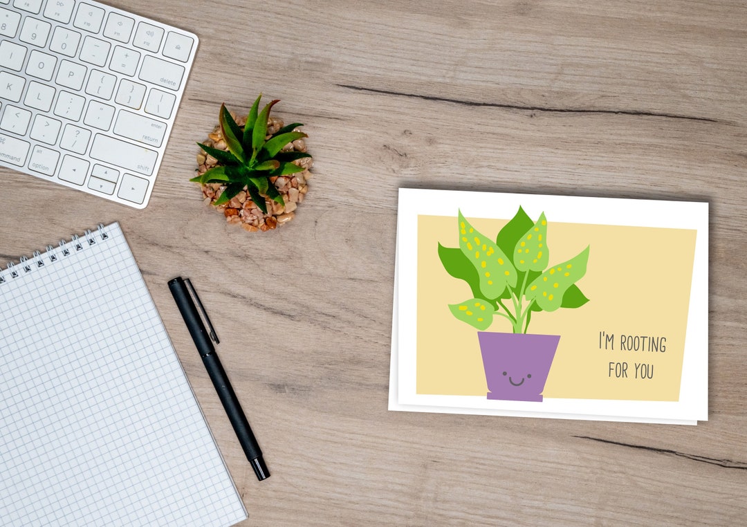 Printable Card for Any Occasion, Funny Plant Card, Rooting for You ...