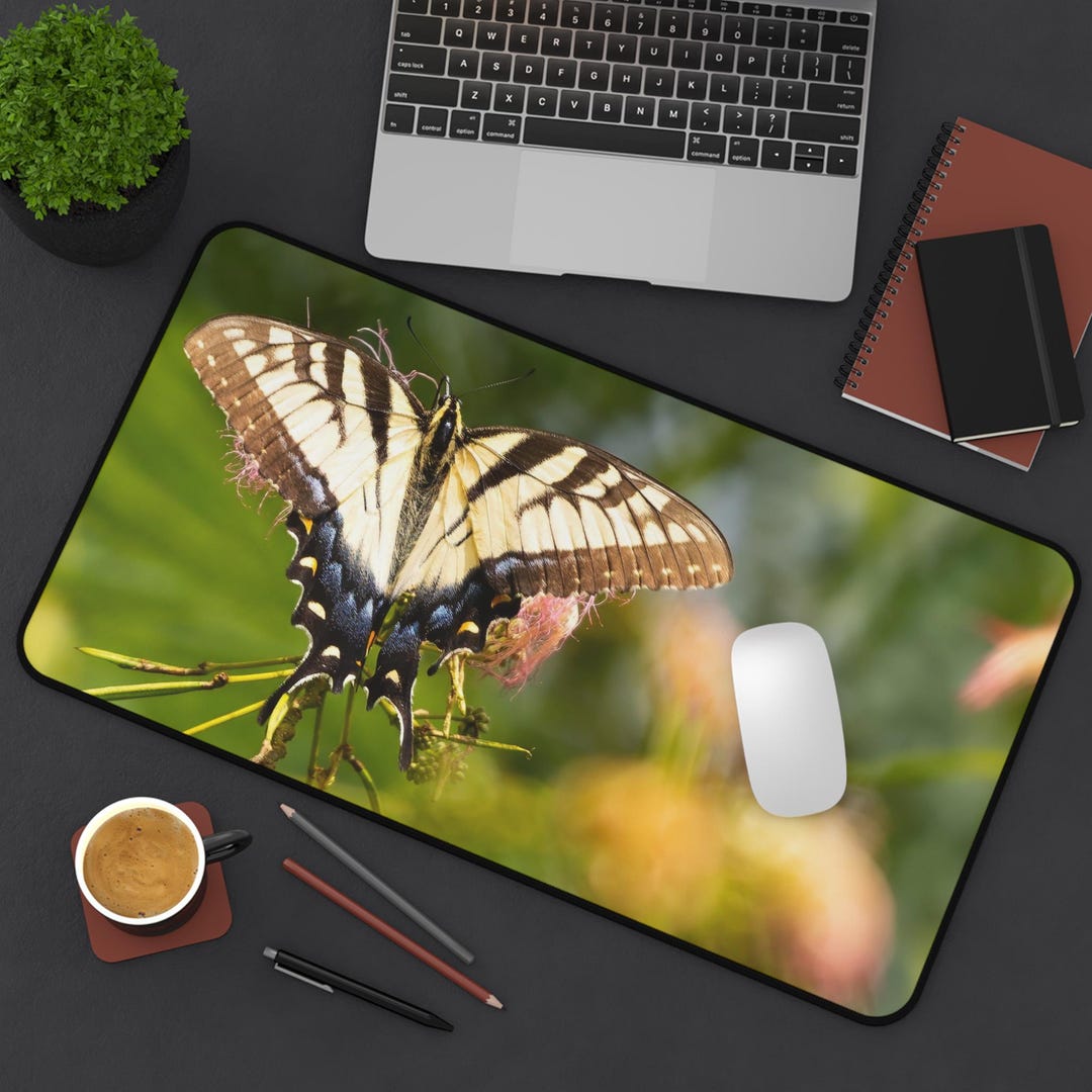 Butterfly Desk Mat: Eastern Tiger Swallowtail & Mimosa Tree - Nature ...