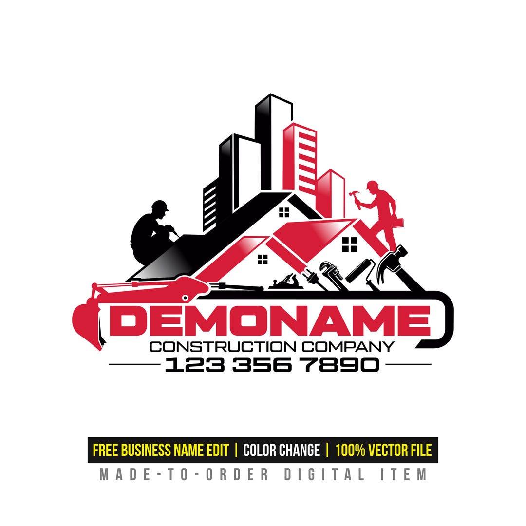 Construction Logo Design, Building Company Branding, Contractor Logo ...