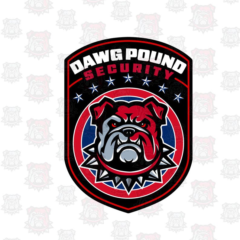 Custom Georgia Bulldog Security Logo: K9 Guard Dog Shield Design - Etsy