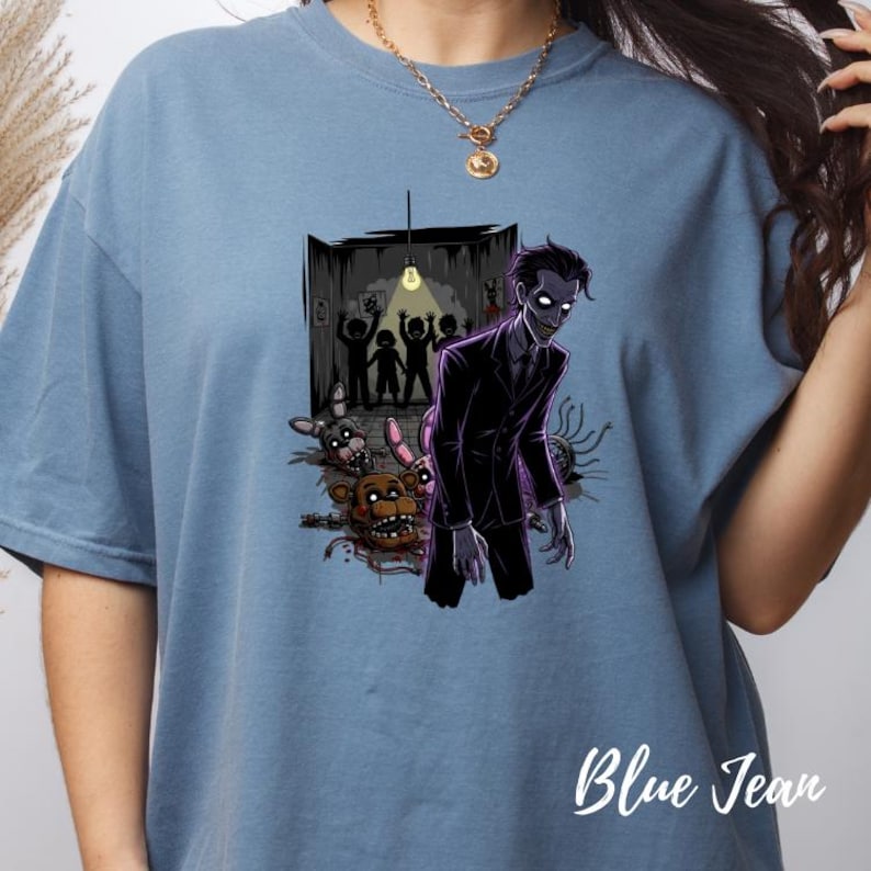 FNAF William Afton Backroom Horror Shirt – Purple Guy Creepy Scene ...