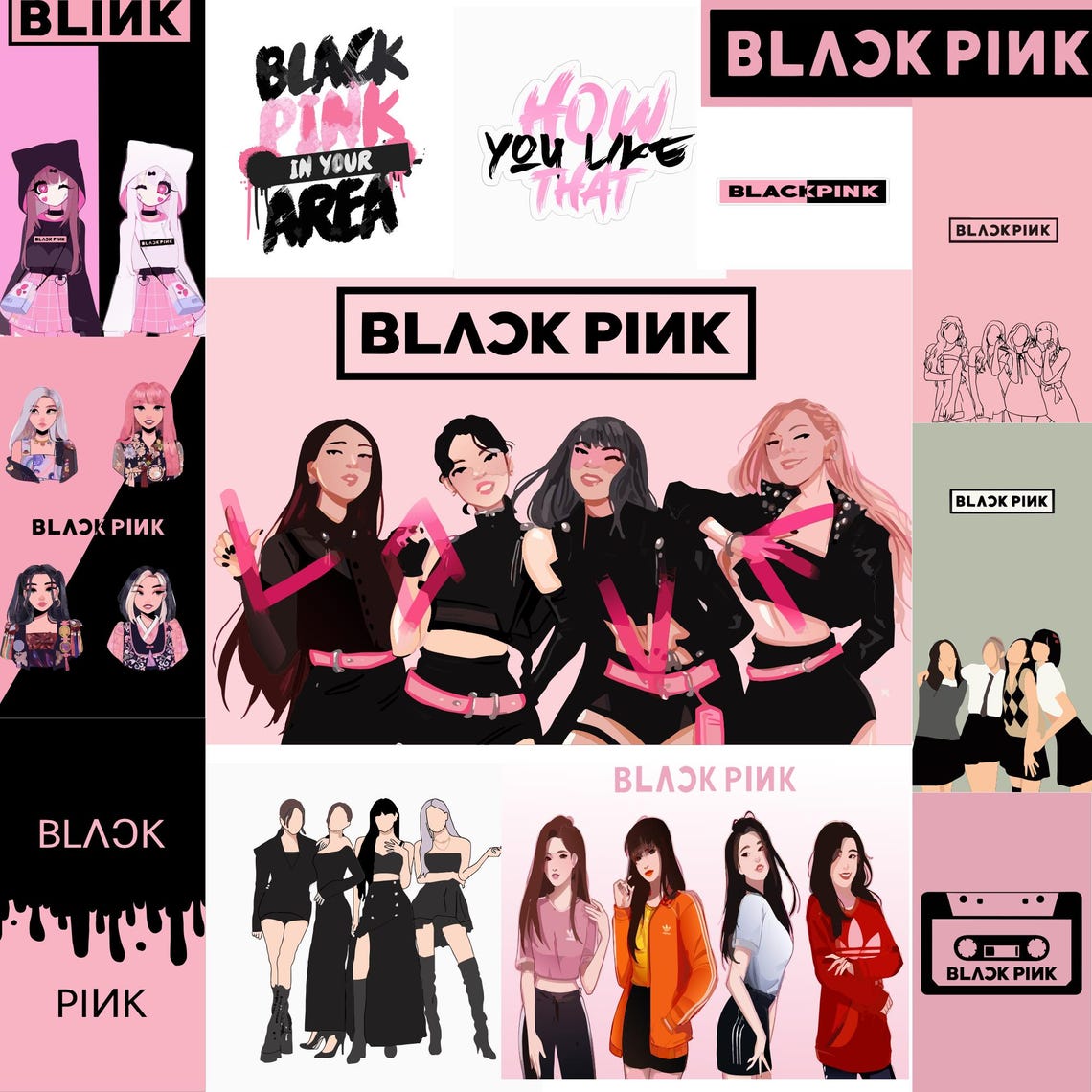 Bla_ck Pink Svg,png Bundle/lisa Svg/jennie Svg/rose Svg/jisoo Svg Bla ...