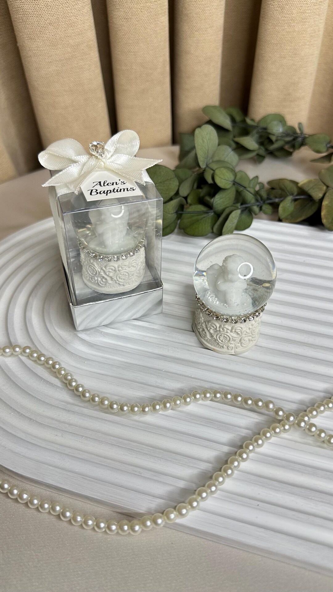 Angel Snow Globe, Baptism Christening Favor, Religious Keepsake - Etsy