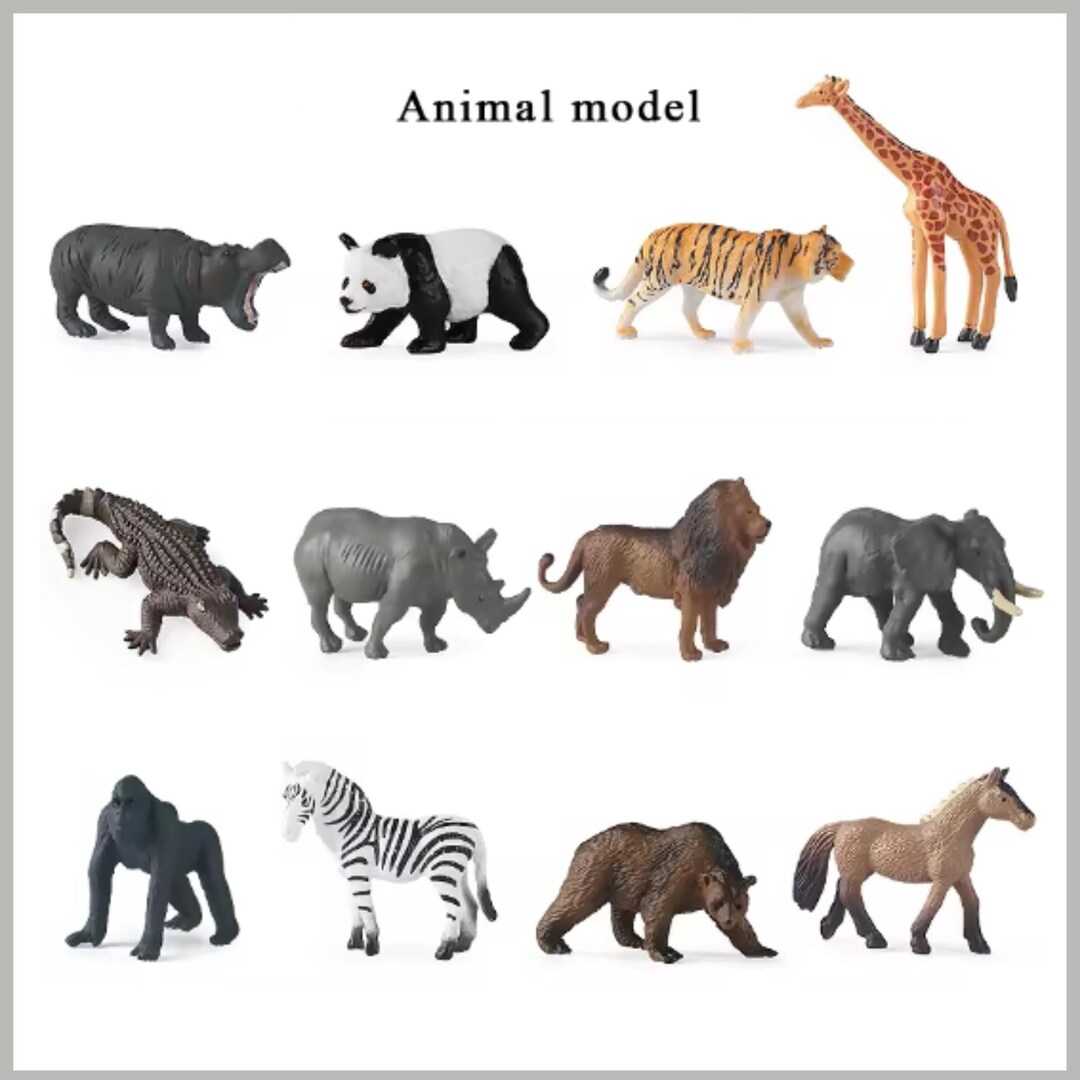 Miniature Wild Animal Figurine Set | Miniature Wildlife Animal Figure ...