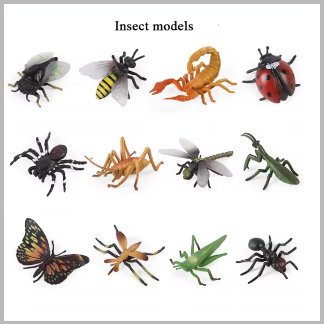 Miniature Insect Figurine Set, Miniature Insects Animals, Tiny Insect ...