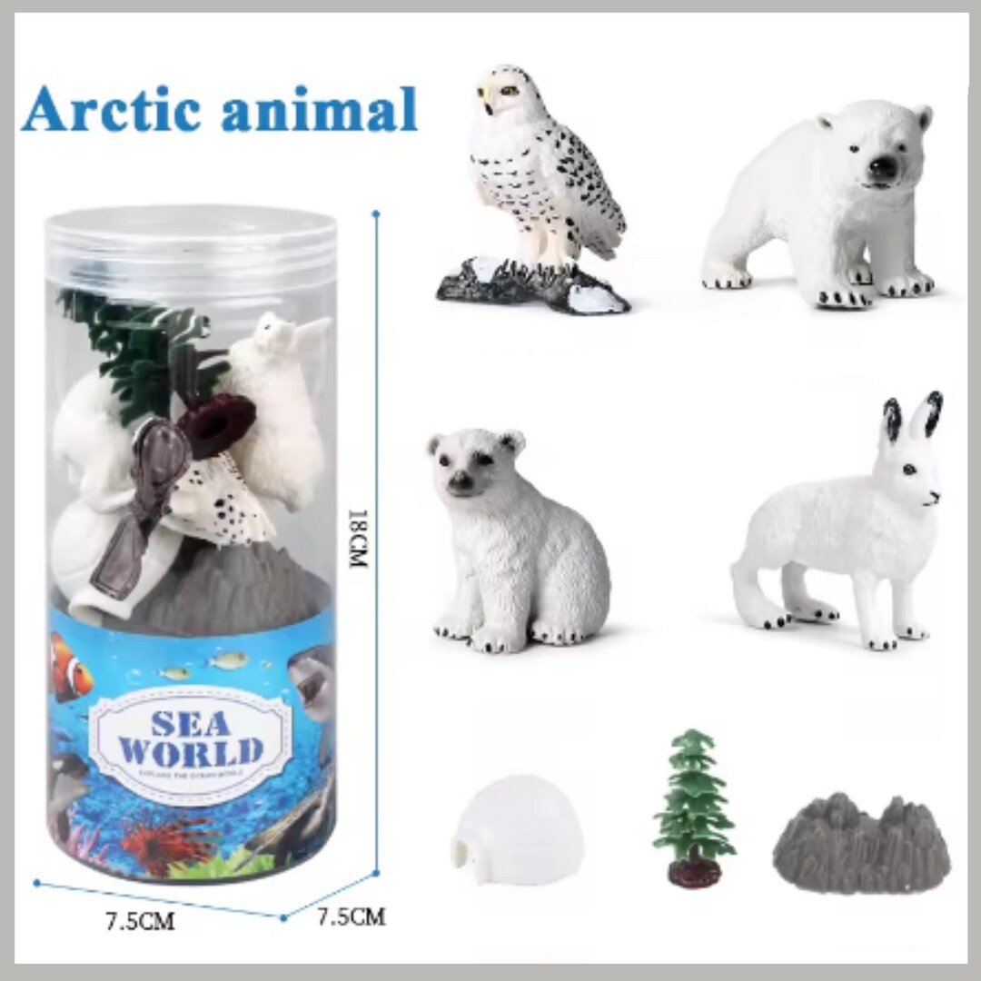 Mini Arctic Animal Figurine Set, Handmade Miniature Arctic Animal, Cold ...