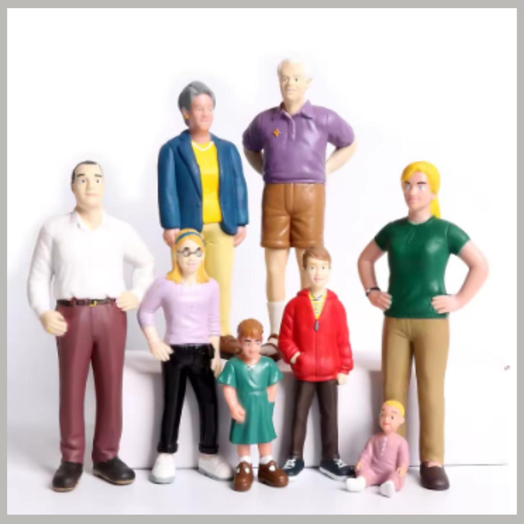 Family Scene Miniatures, Miniature Figurines of Family, Miniature ...