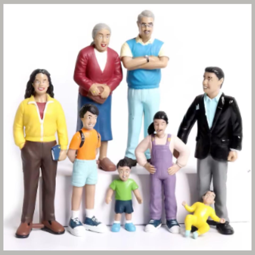 Miniature People Family, Miniature Family Figurines, Mini People Family ...