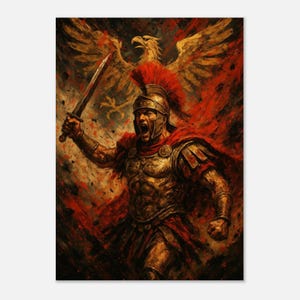 Roman Empire SPQR Poster – Legionary General & Imperial Eagle Wall Art ...