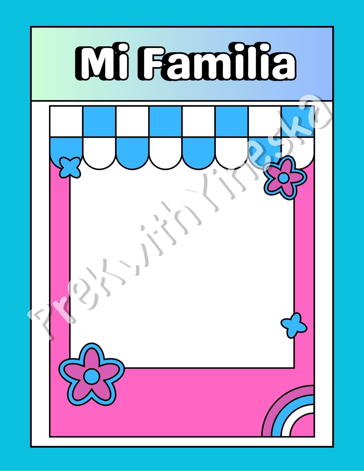 Mi Familia Family Tree Activity Pages: Printable Drawing Template - Etsy