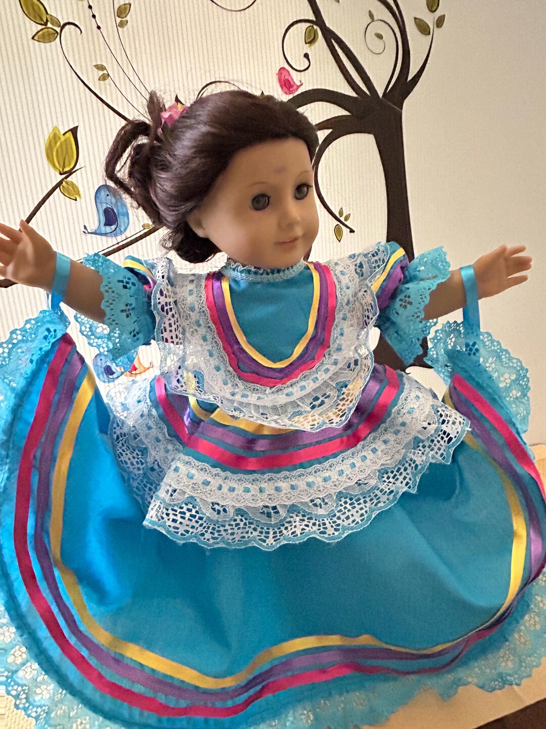 Mexican Folklorico Jalisco Dress Fits American Girl and Similar 18 ...