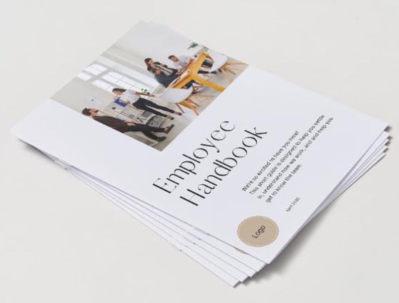 Editable Employee Handbook Template | Modern Onboarding Guide (canva ...