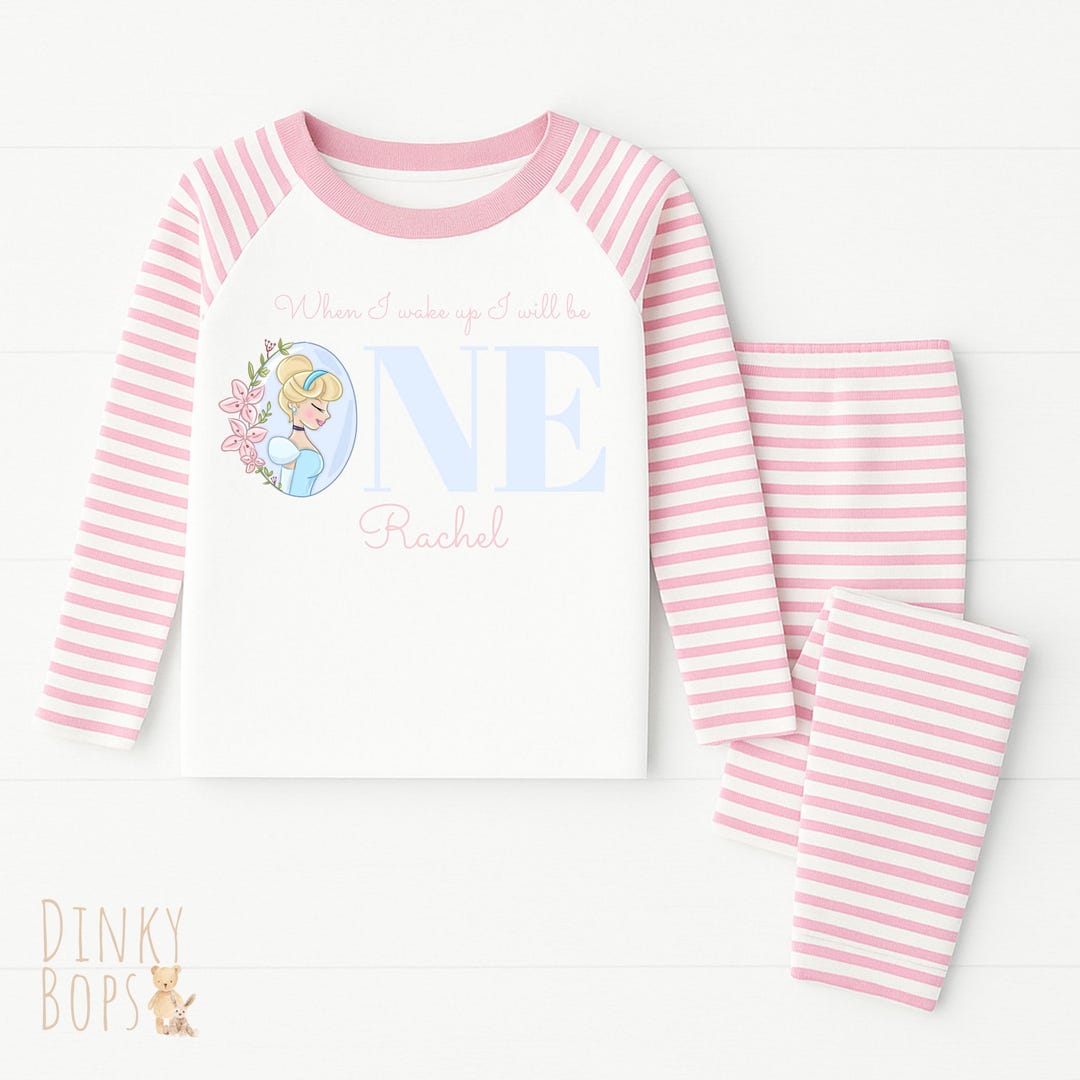 Disney Birthday Pyjamas, Cinderella Pyjamas, Personalized Birthday ...