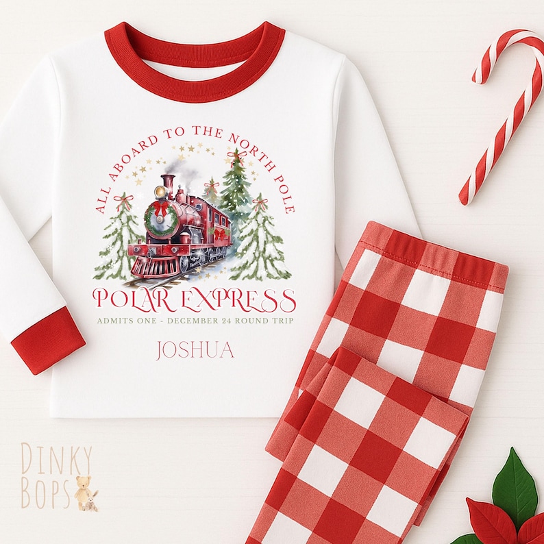 Polar Express Pyjamas, Personalised Family Christmas Pjs, Matching ...