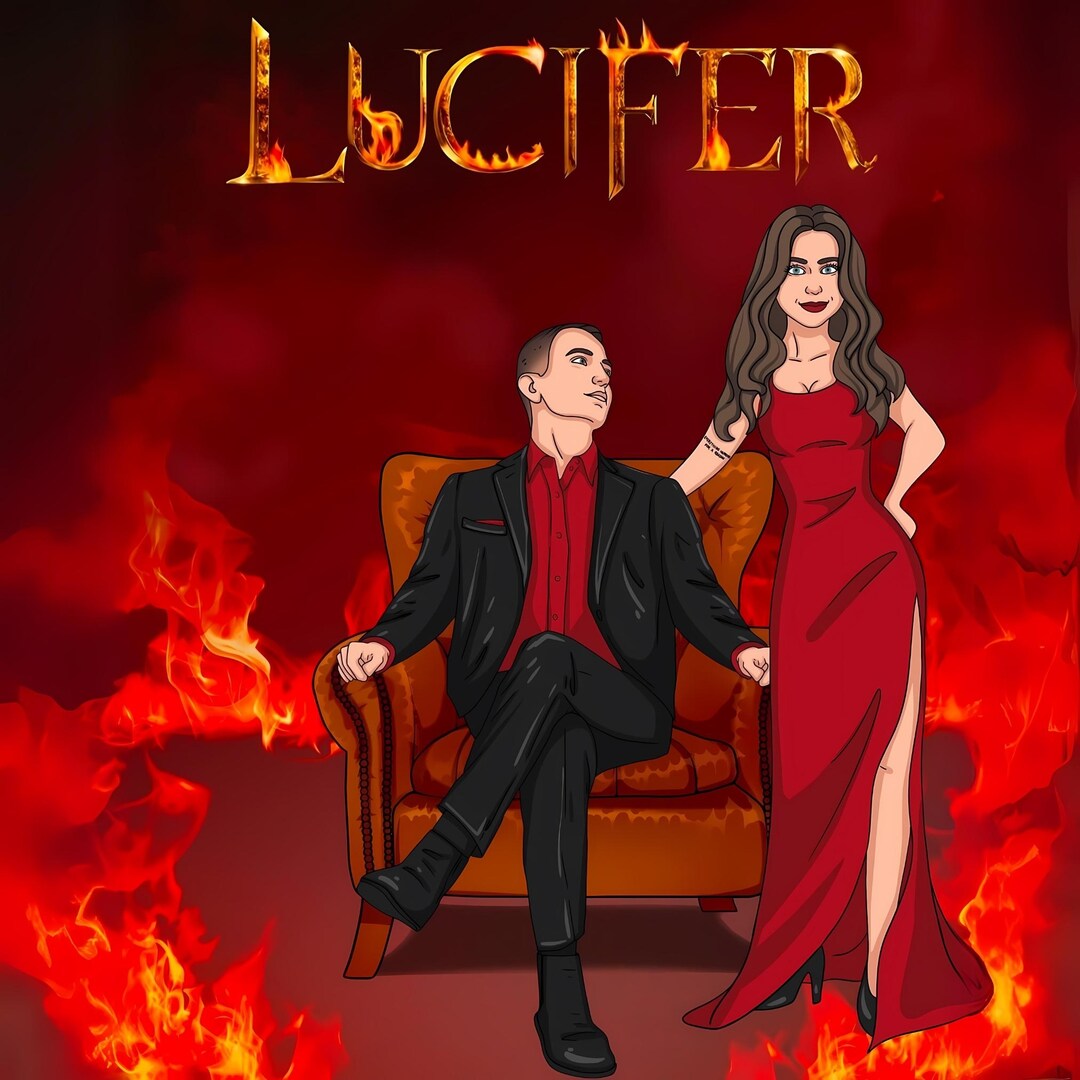 Personalized Lucifer Cartoon Portrait, Custom Lucifer Caricature ...