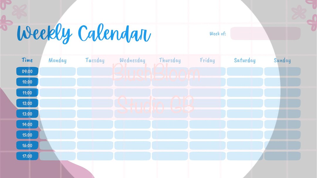 Weekly Calendar Printable Bundle | 3 Aesthetic Gradient Planners | 9am ...
