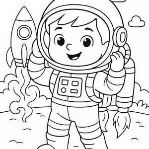 Blast Off! A Space Adventure Coloring Book - Etsy