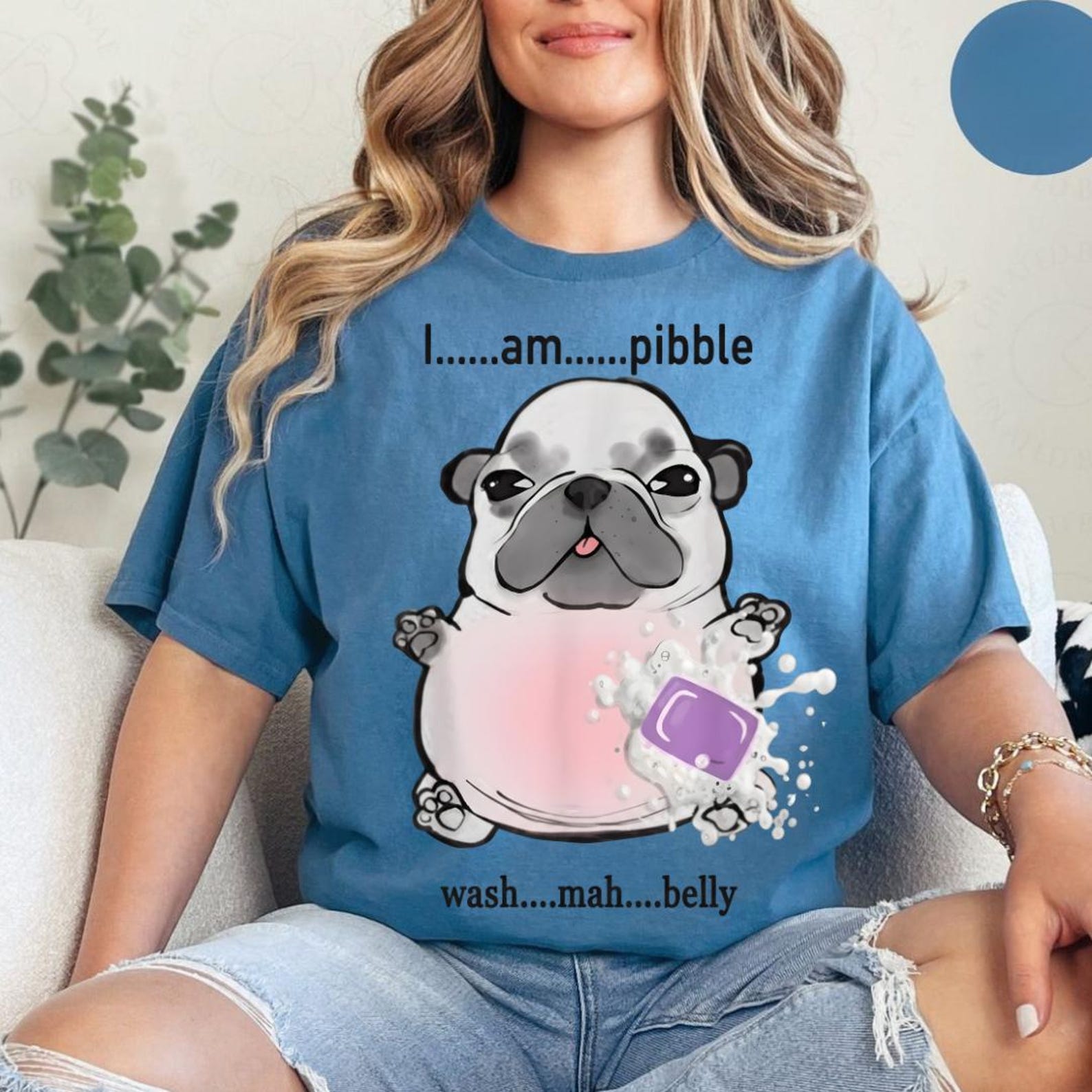 Soy Pibble, lávame la barriga – Meme gracioso de perro PNG y SVG / Arte ...