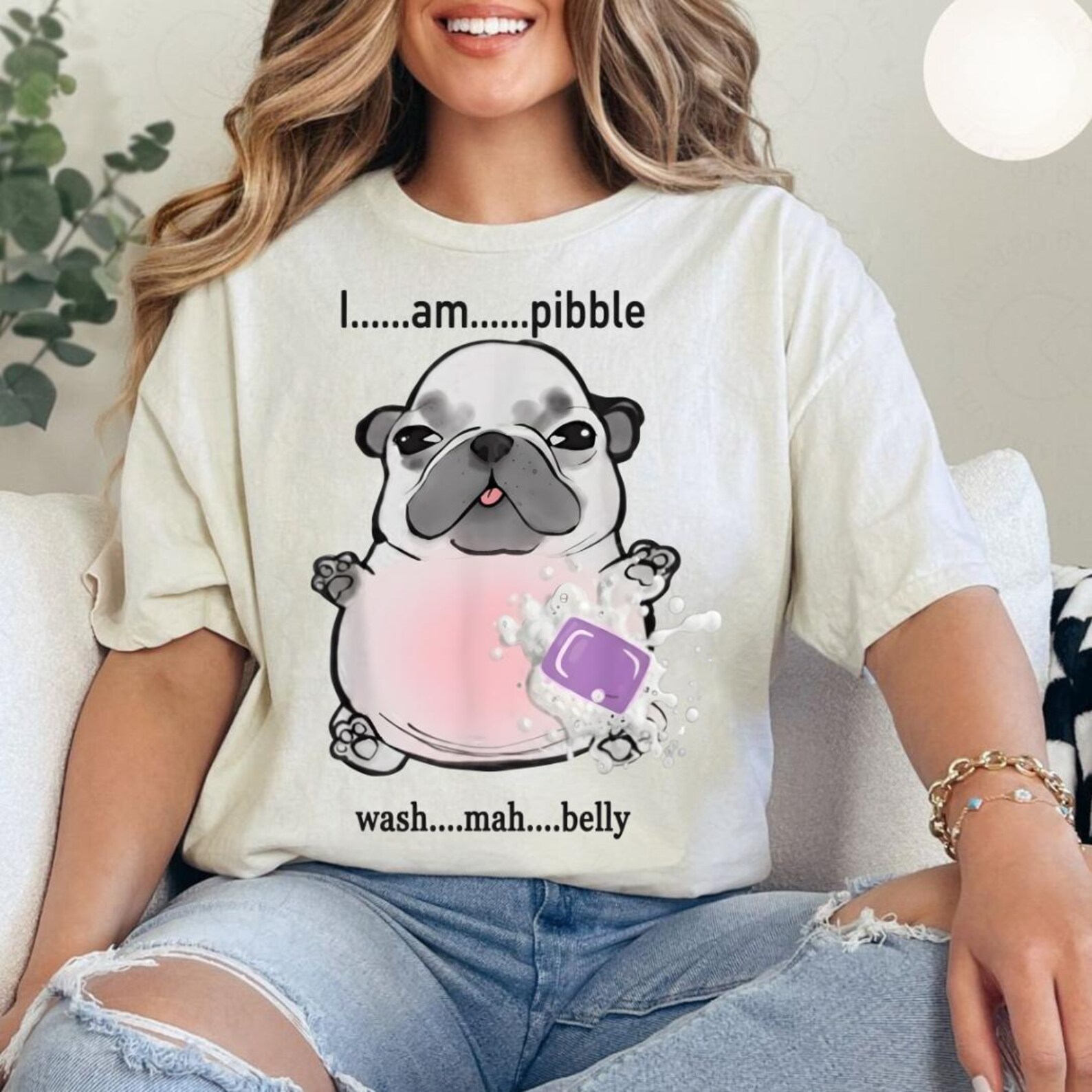Soy Pibble, lávame la barriga – Meme gracioso de perro PNG y SVG / Arte ...
