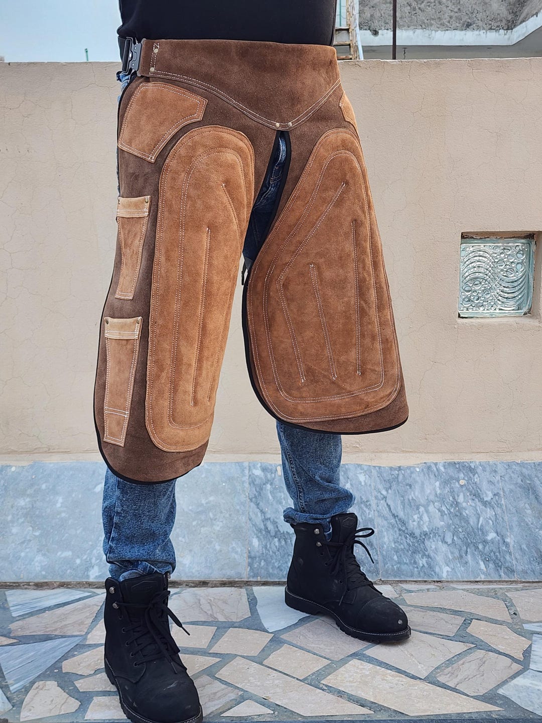 Handmade Leather Farrier Chaps – Durable Apron for Shoeing, Riding ...